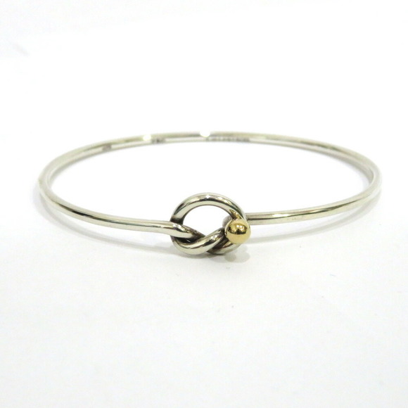 Tiffany & Co. | Jewelry | Tiffany Co Love Knot Bangle Silver Yellow Gold | Poshmark